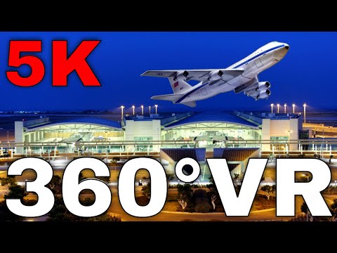 360° VR Larnaca International Airport (LCA LCLK) Arrivals Driver Pickup 5K 3D Virtual Reality HD 4K