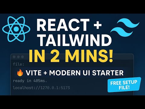 🚀 React + Tailwind CSS Setup in 2 Minutes | Vite Superfast Starter Guide (2025)