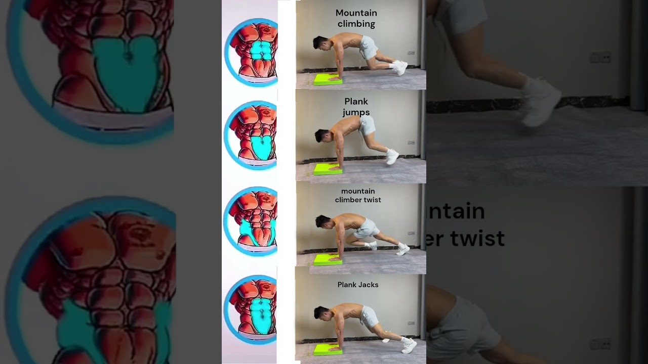 Core Crusher! Mountain Climbers, Plank Jacks & More 🔥#shorts #short #plank