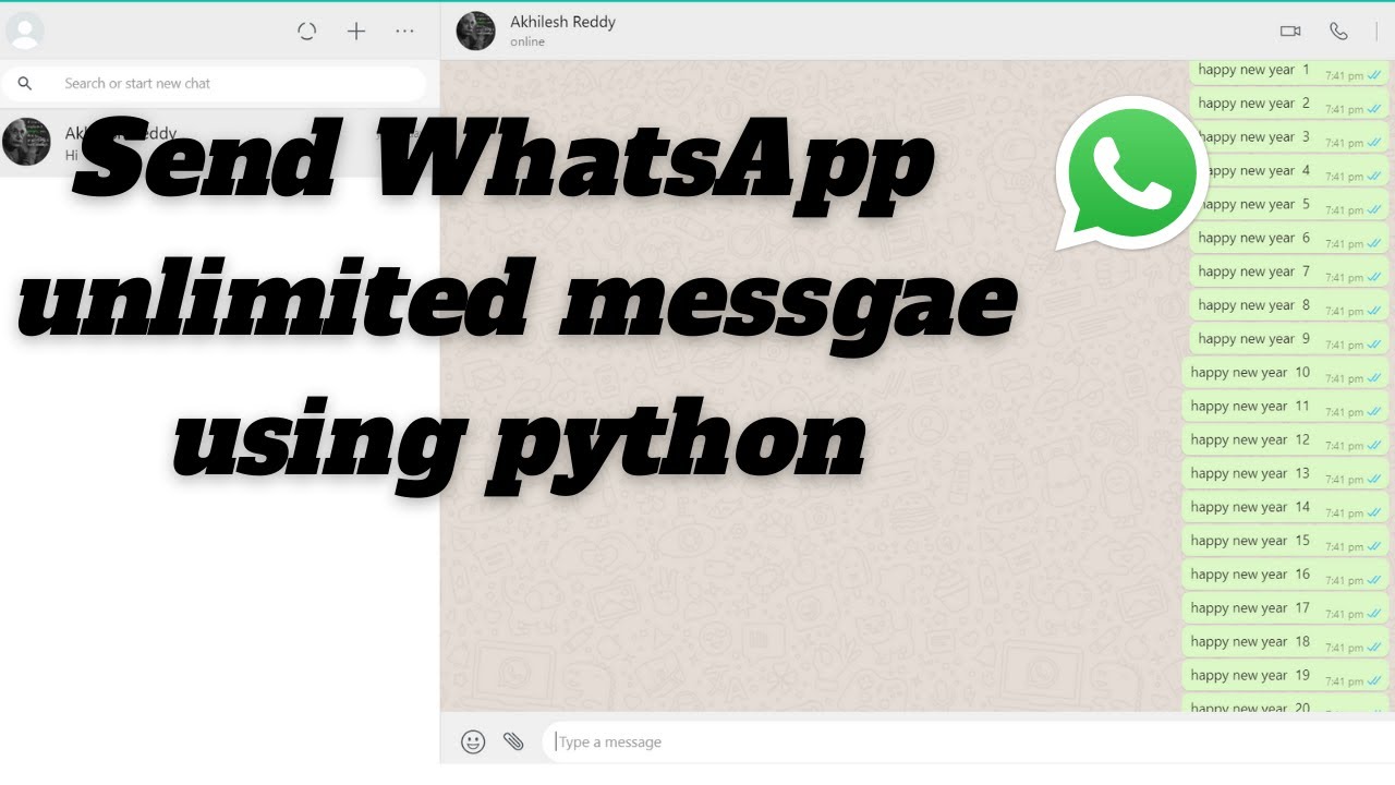 Send Whatsapp message using python | automate whatsapp  unlimited message using python |