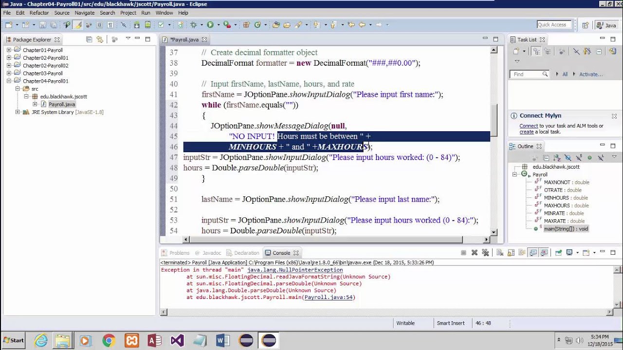 152-143 Java Chapter04 - Payroll Programs