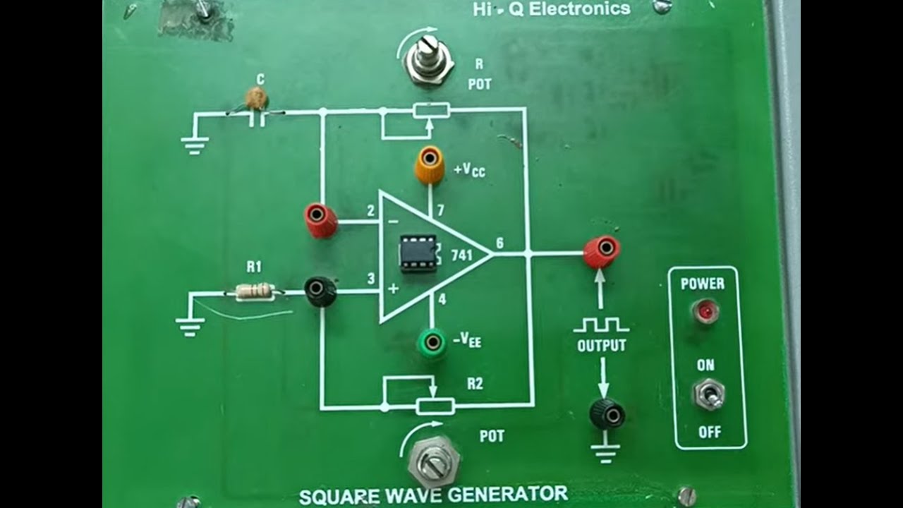 Square wave generator using Op Amp 741 Experiment