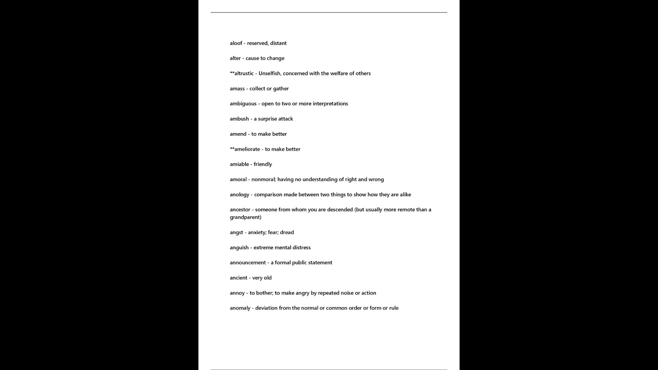 Summary ISEE Upper Level VOCABULARY LIST Updated 2022/2023 pdf