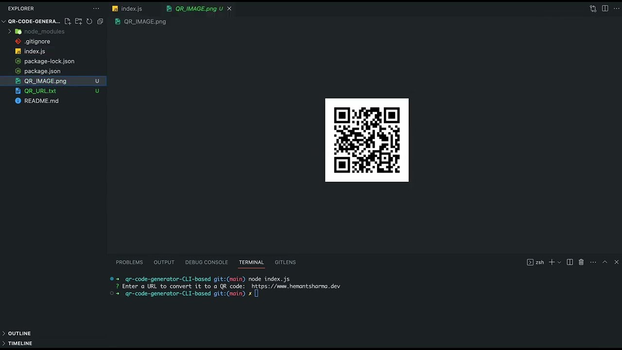 QR Code Generator | Node.js App