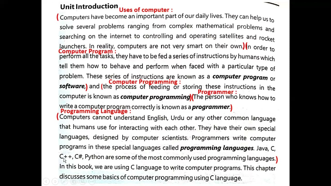 10 Computer : Programming Environment