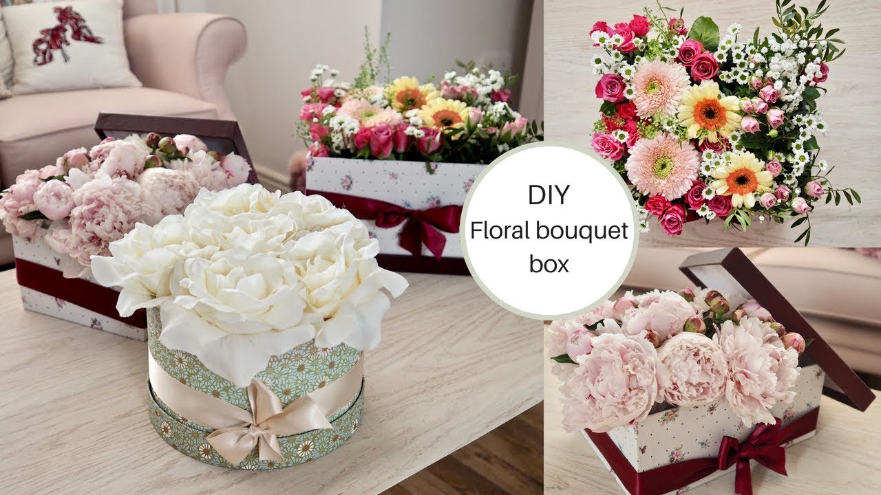 How to make a flower bouquet box, DIY flower hat box