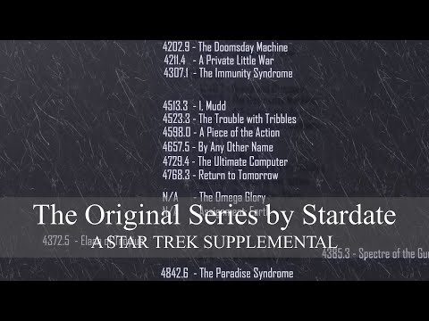 The Original Series by Stardate: a star trek supplemental