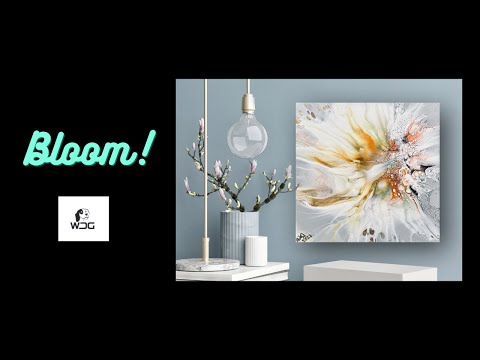 Blown Bloom ~ Liquid art ~ Fluid Art With Pigments 54