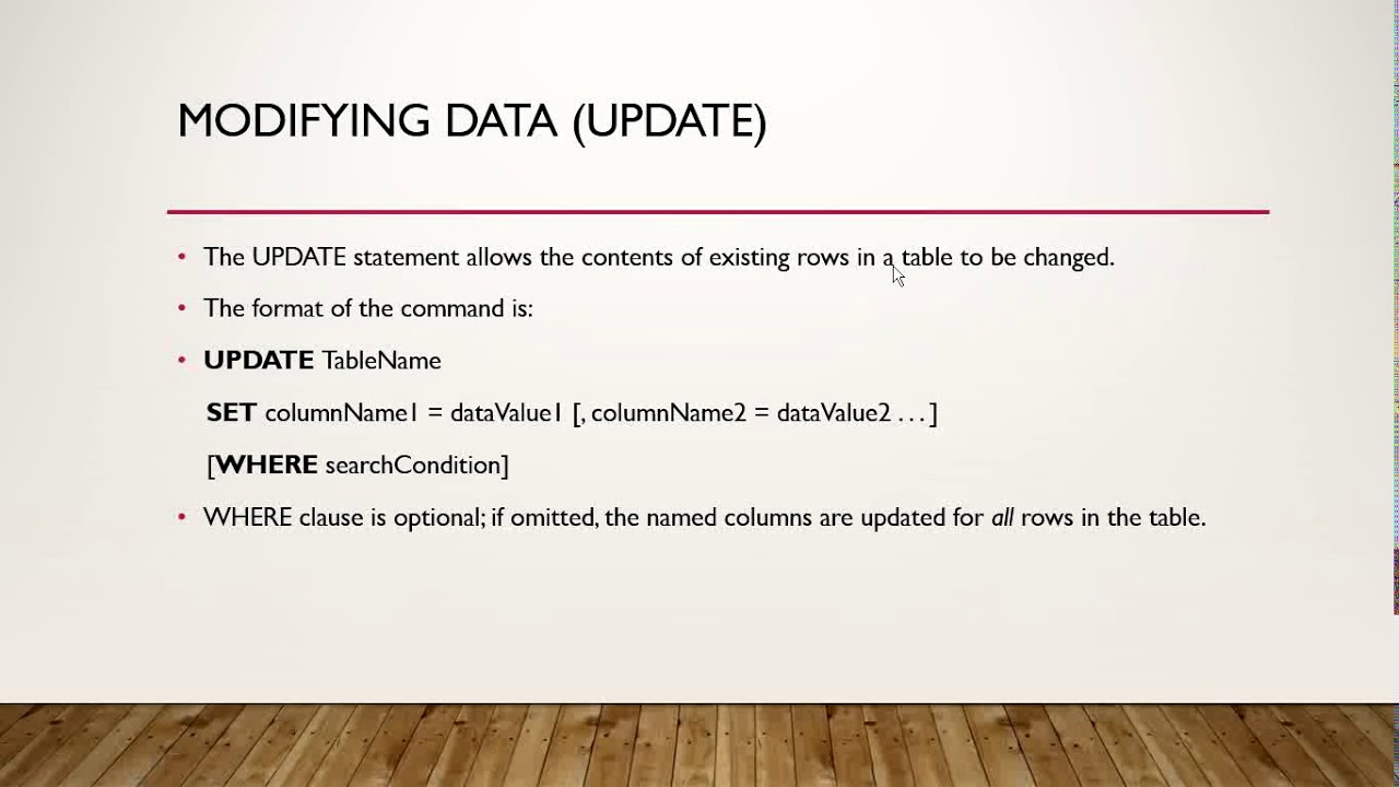 DML (insert, update, delete) , TCL (rollback, commit) in Sql