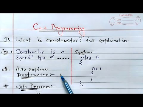 Learn constructor and destructor in c | constructor and destructor in hindi | constructor in c ...