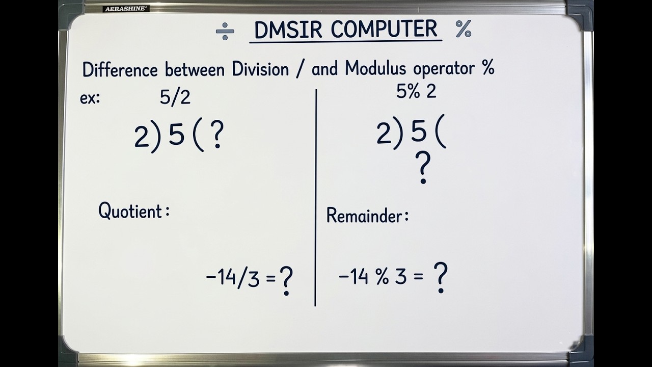Division vs Modulus Operator – Explained in 60 Seconds!