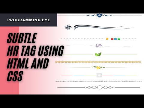 Subtle HR Tag using HTML and CSS | #ProgrammingEye