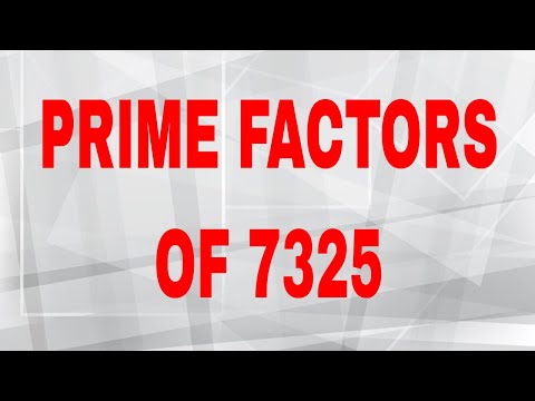 Prime factors of 7325|Prime factorization