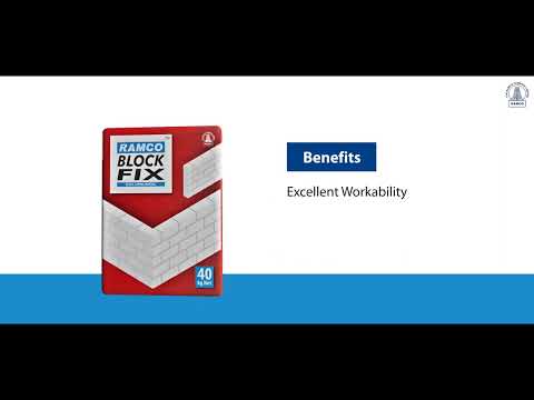 Block Jointing Mortar - 40 Kg Ramco Block Fix Wholesaler from Chennai