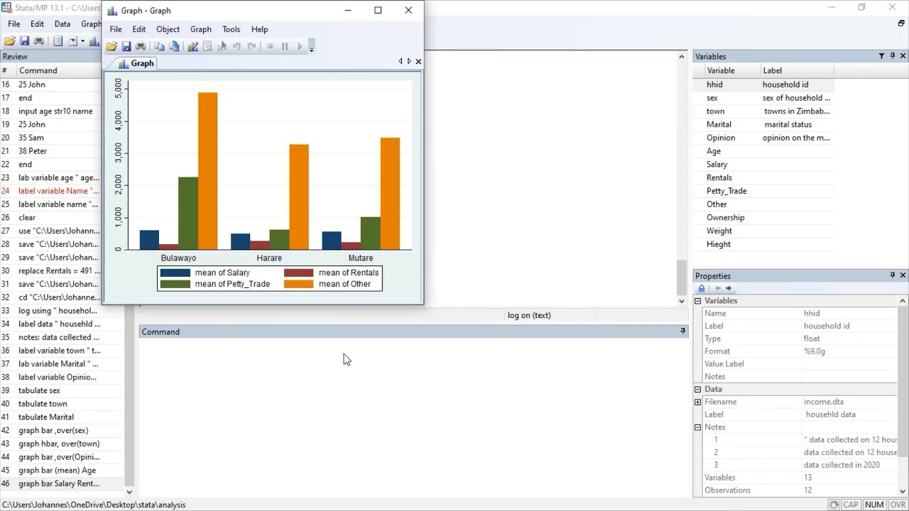 Introduction to STATA for Statistical Data Analysis tutorial for beginners