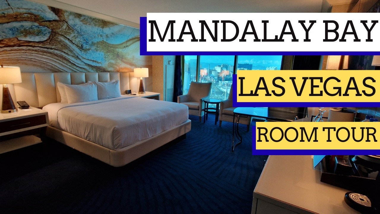Mandalay Bay Resort King Strip View Room Tour | Las Vegas Hotel Room Tour