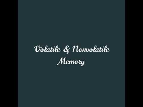 Volatile and Nonvolatile memory | Temporary and Permanent computer memory | difference between them