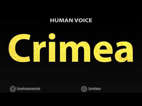 How To Pronounce Crimea