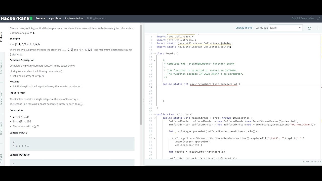 HackerRank - Picking Numbers