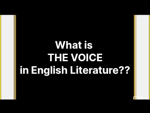 What is the narrative voice in English literature? Voice dafinition , voice example Literary terms