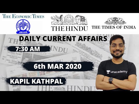 The Hindu Analysis- Daily Current Affairs (6th Mar 2020) by Kapil Kathpal