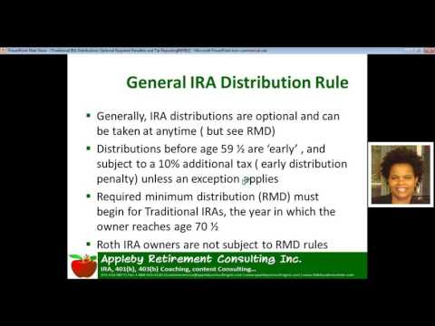 Traditional IRA Distributions: Optional, Required, Penalties, and Tax Reporting