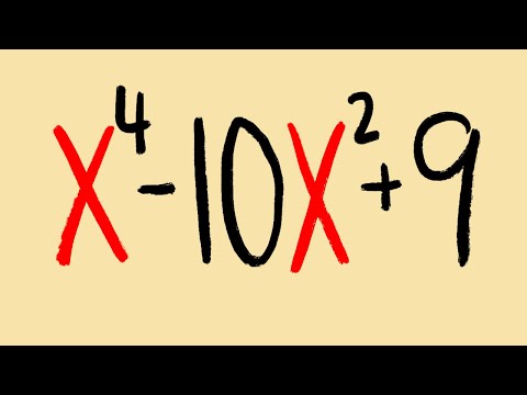 how to factor a 4th degree trinomial x^4-10x^2+9, algebra tutorial