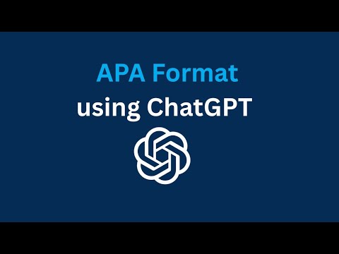 How to Use ChatGPT to Make APA References