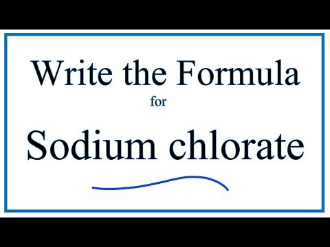 How to Write the Formula for Sodium chlorate (NaClO3)