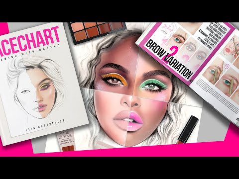 The Face Chart Book by Liza Kondrevich | FACECHART Drawing With Makeup
