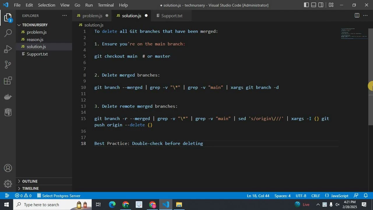 How to Delete Merged Git Branches (Locally & Remotely)