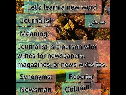short definition of journalist:
