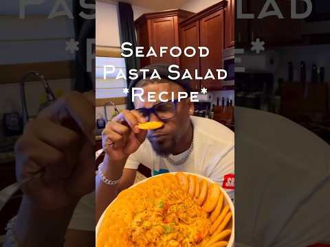 Seafood Pasta Salad Recipe! #theonealsway #pastarecipe #pastarecipes #quickrecipes #seafood