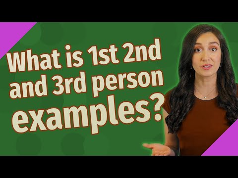 What is 1st 2nd and 3rd person examples?