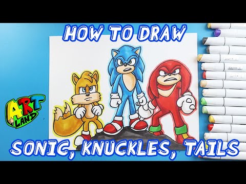How to Draw SONIC, KNUCKLES, and TAILS