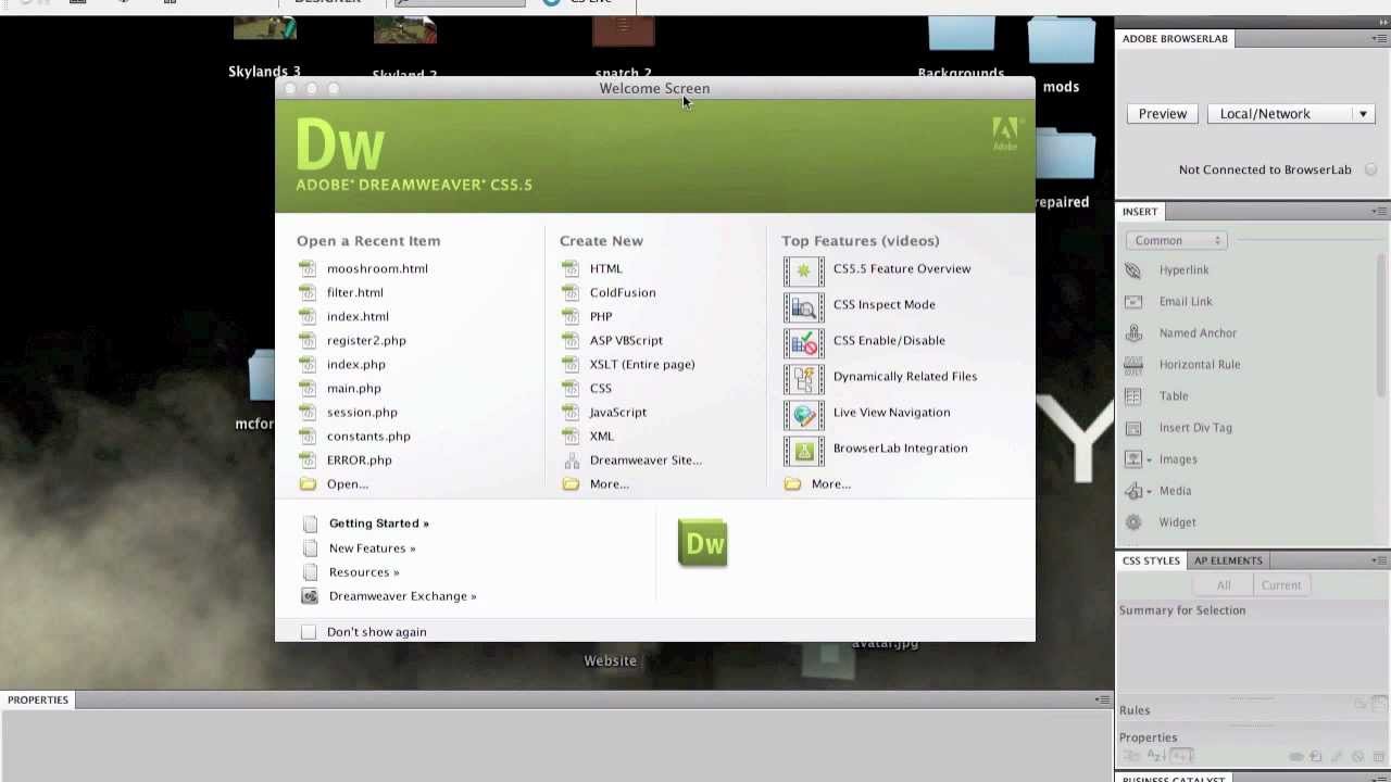Adobe Dreamweaver CS5: Basic HTML