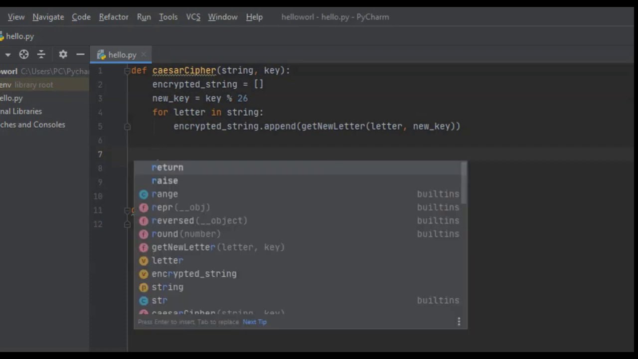 Python - Caesar Cipher Encryptor