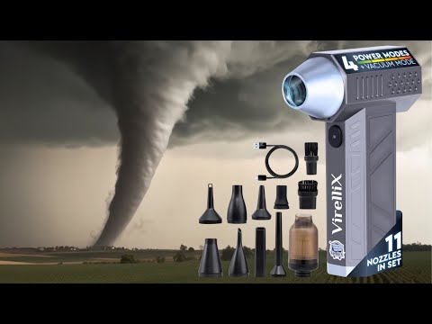 Goodbye Dust! 🌬️ 150,000 RPM 2-in-1 Air Duster & Vacuum Cleaner (Aircraft Aluminum!)
