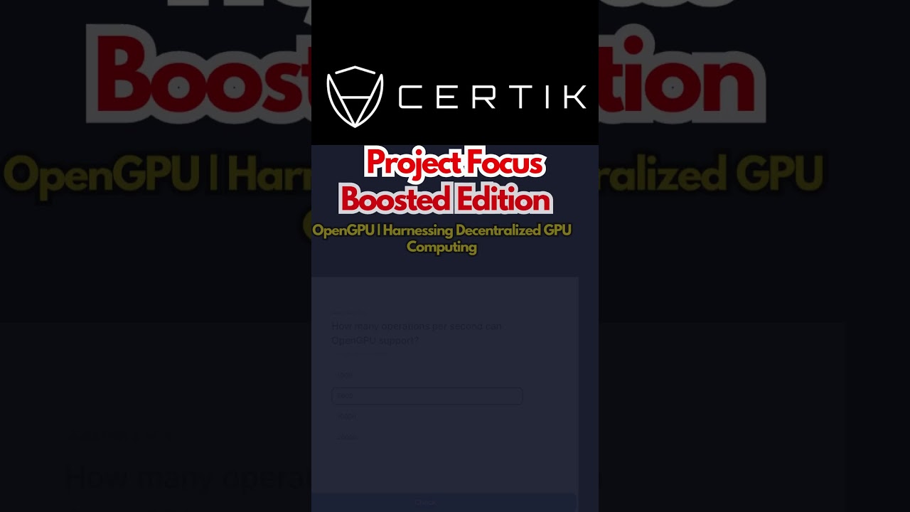 OpenGPU  Harnessing Decentralized GPU Computing certik airdrop quest Answer | #certikairdrop #certik