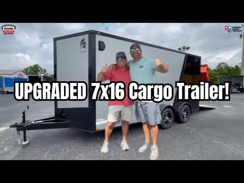 Check out this SWEET Spartan Cargo 7X16 Two Tone Enclosed Trailer | Renown Cargo Trailers