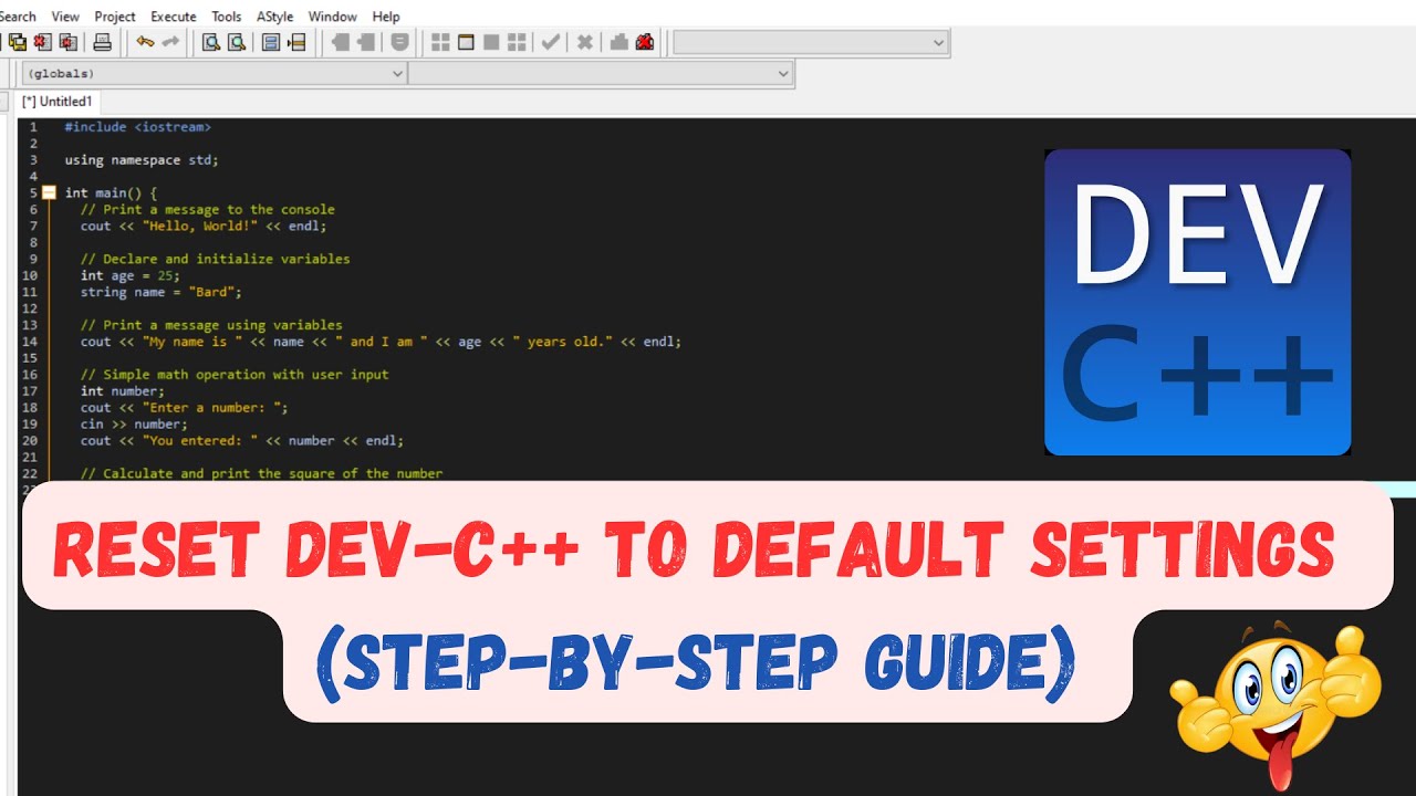 🔄 How to Reset Dev-C++ to Default Settings (Step-by-Step Guide) 🔄