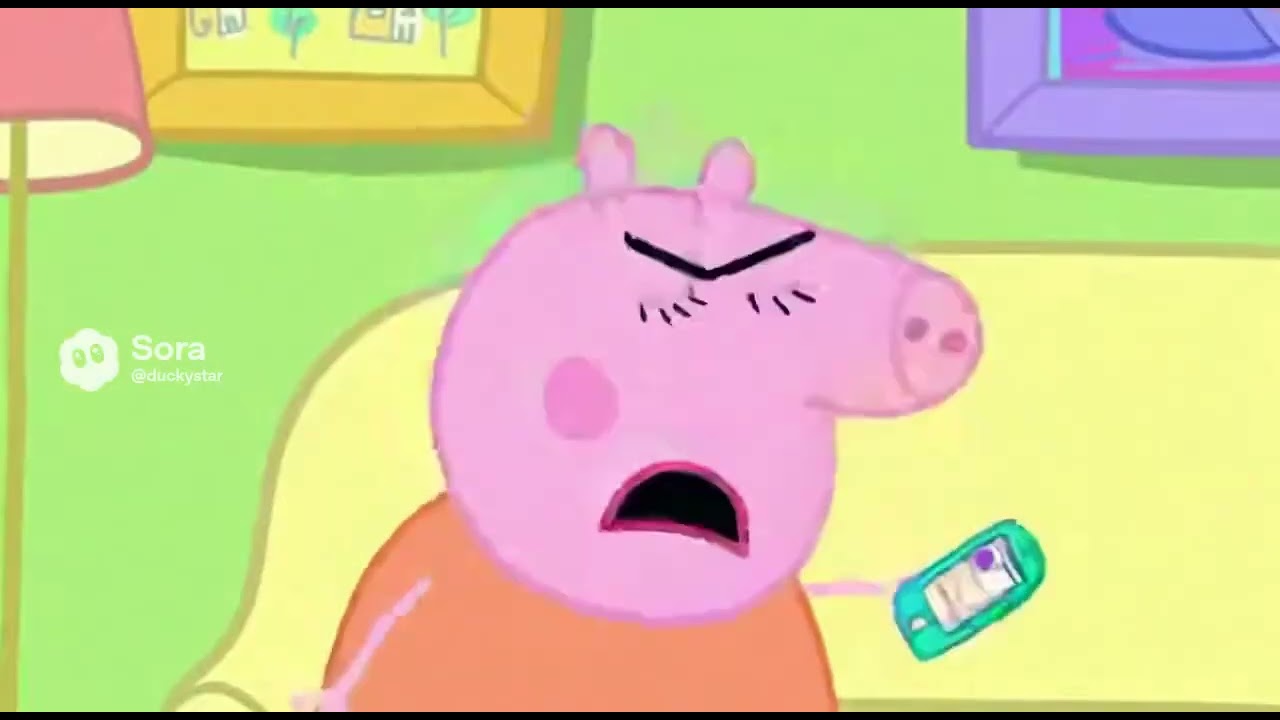 Peppa pig makes @RidiculousCake on deviantart/ gets grounded Sora ai