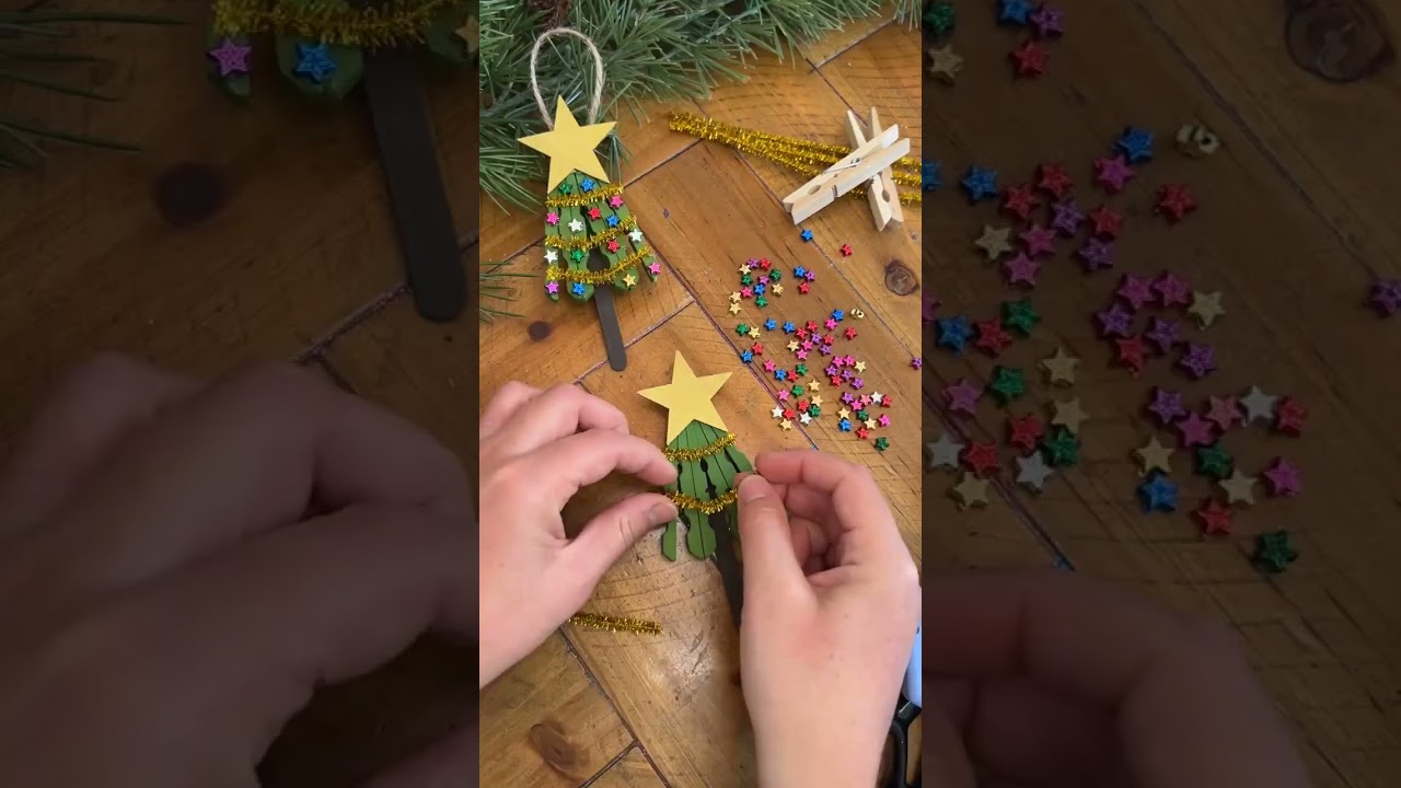 Cute & Easy DIY Clothespin Christmas Tree Ornaments Tutorial | Christmas | Ornament | Decor