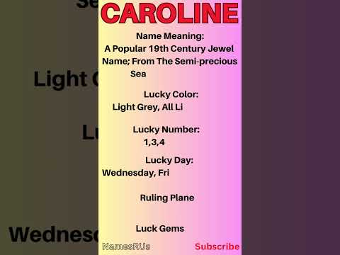 Caroline Name Meaning 🪸 #shorts #namemeaning #caroline