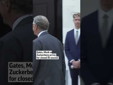 Top tech CEOs Gates, Musk and Zuckerberg arrive for inaugural AI meeting with congressional leaders