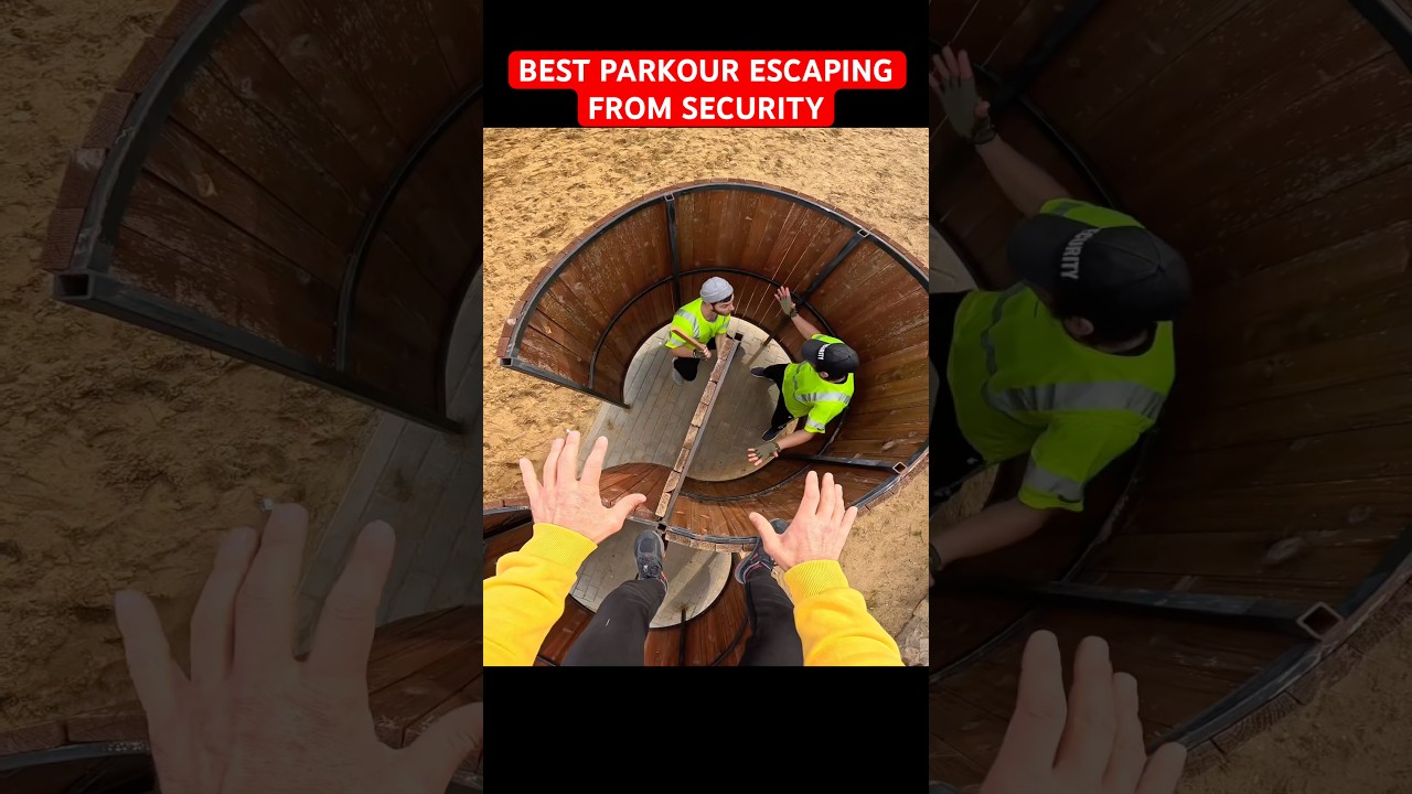 BEST PARKOUR ESCAPING FROM SECURITY #security #escaping #parkour #minecraft #police #pov #best
