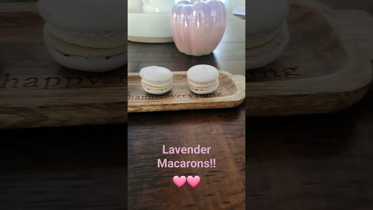 Lavender Macarons!! #Lavender #Macarons #BakinginStyle