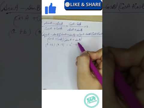 (sinA-sinB)÷(cosA+cosB)+(cosA-cosB)÷(sinA+sinB)=0