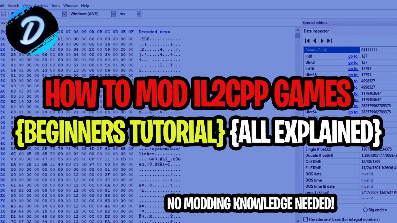 How To Mod Il2CPP library Games{Beginners Tutorial}{All Explained}