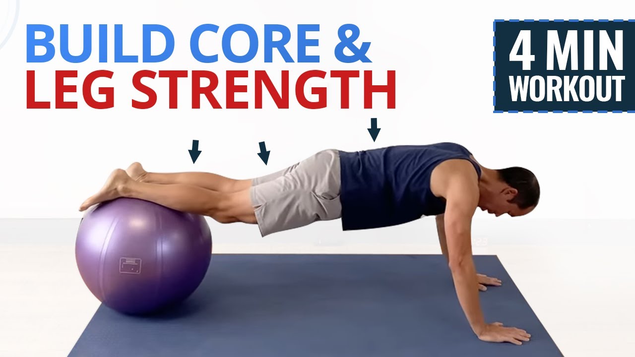 4 Minute Core & Leg Stability Ball Workout